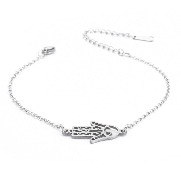 Hand of Fatima Bracelet Silver - BOHOBEACH